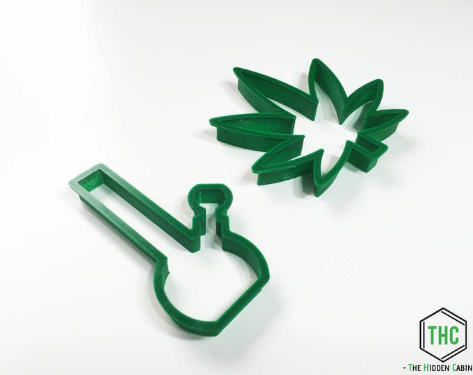 Bong and Kush Kutter Set - Marijuana Cookie Cutters - Etsy