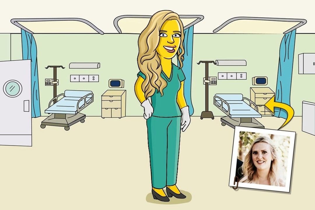 ICU Nurse Gift - Custom Portrait as Cartoon Character, Trauma Nurse - Etsy