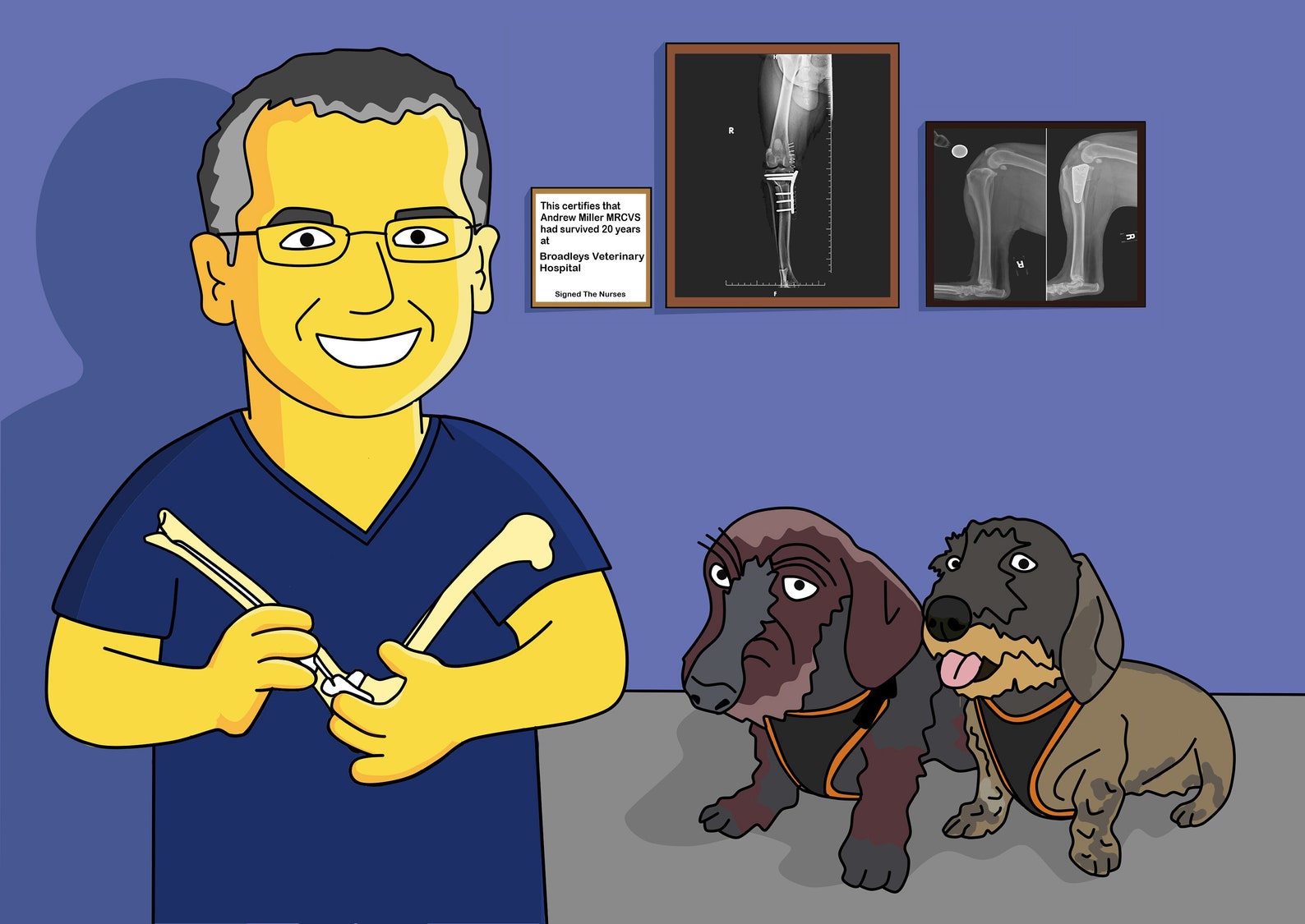 Orthopedic Surgeon Gift Custom Portrait as Cartoon Character - Etsy