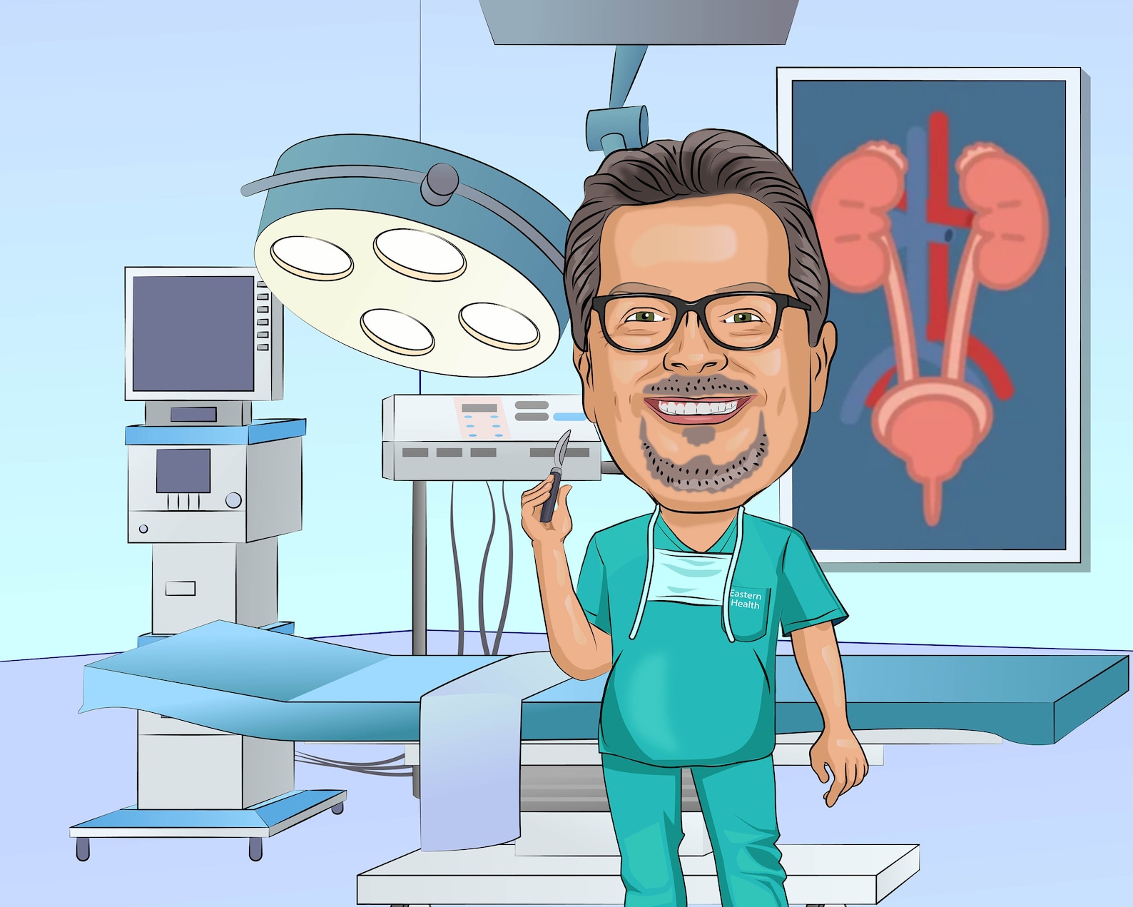 Urology Surgeon Gift - Custom Caricature From Your Photo, Urinary ...
