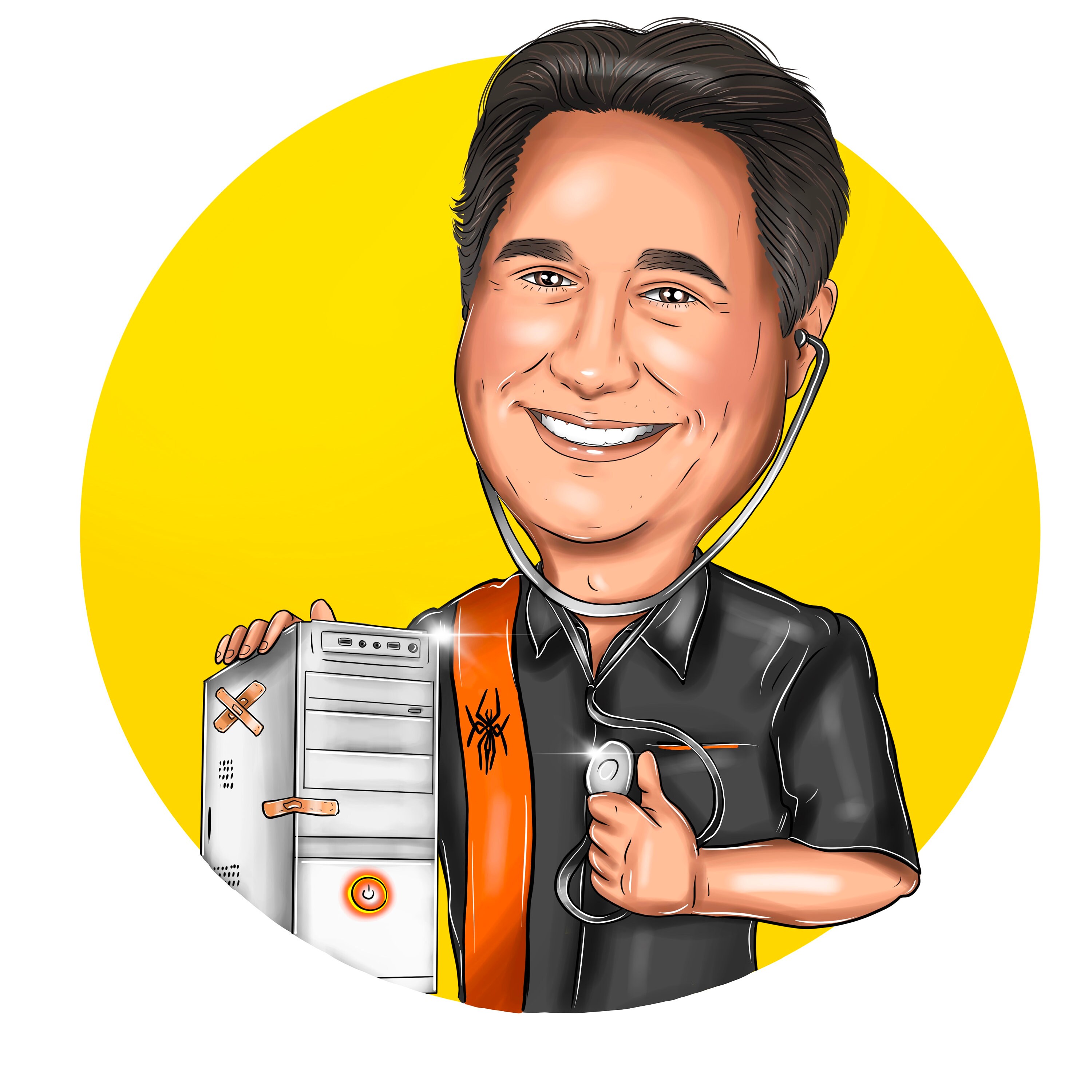 Computer Repair Logo Custom Portrait for Your Business Logo | Etsy