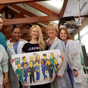 ER Doctor Gift - Custom Portrait as Cartoon Character / Intensivist ...