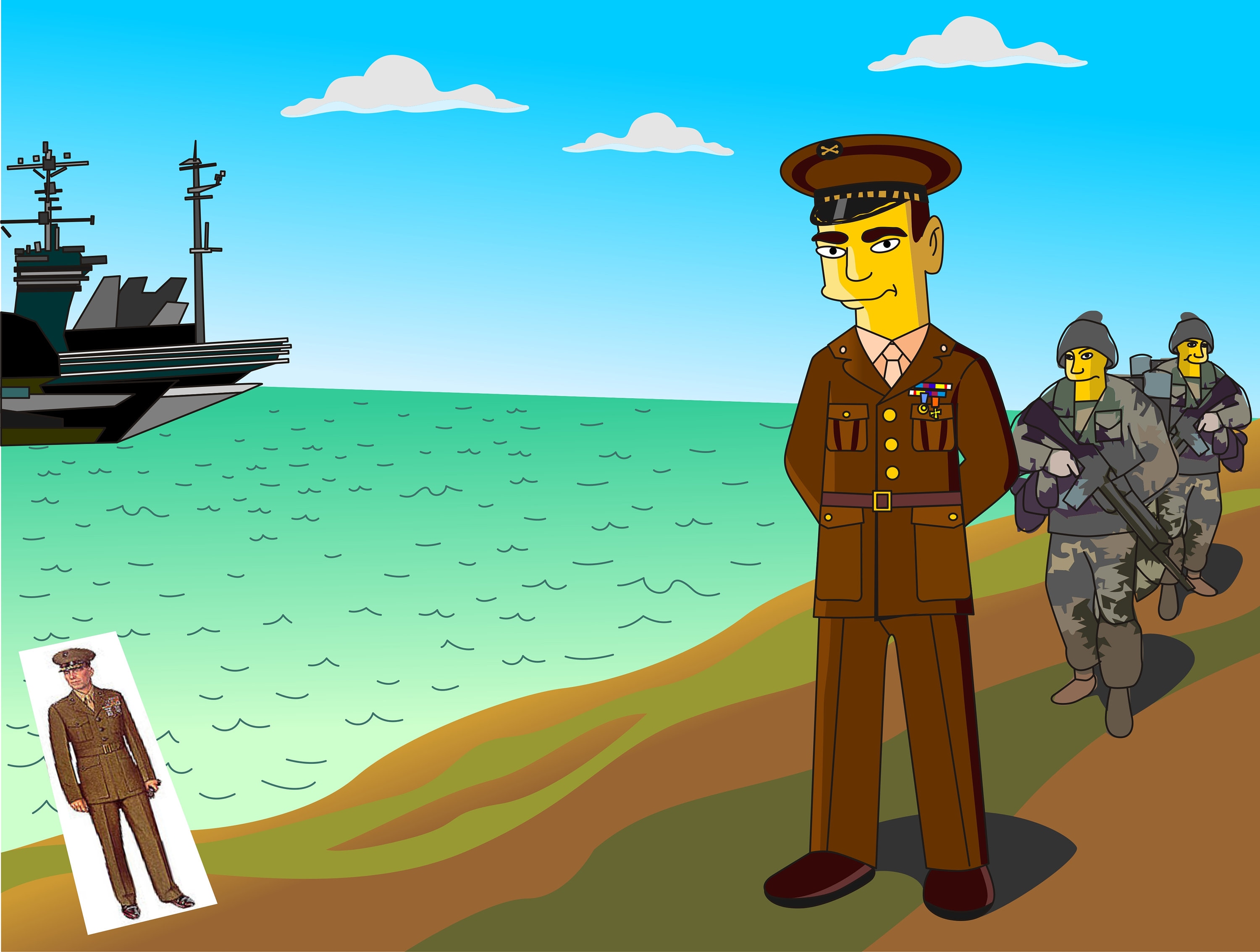 Cartoon Marine Soldier