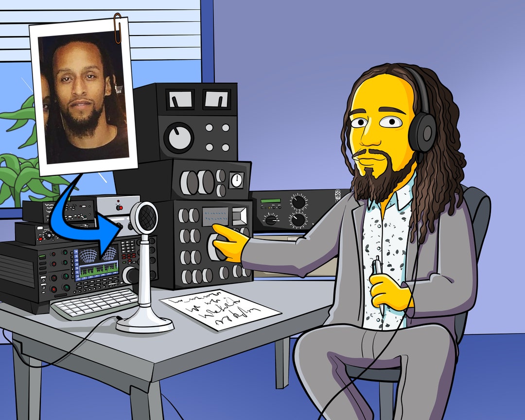 Ham Radio Operator Gift - Custom Portrait as Yellow Character, Amateur ...