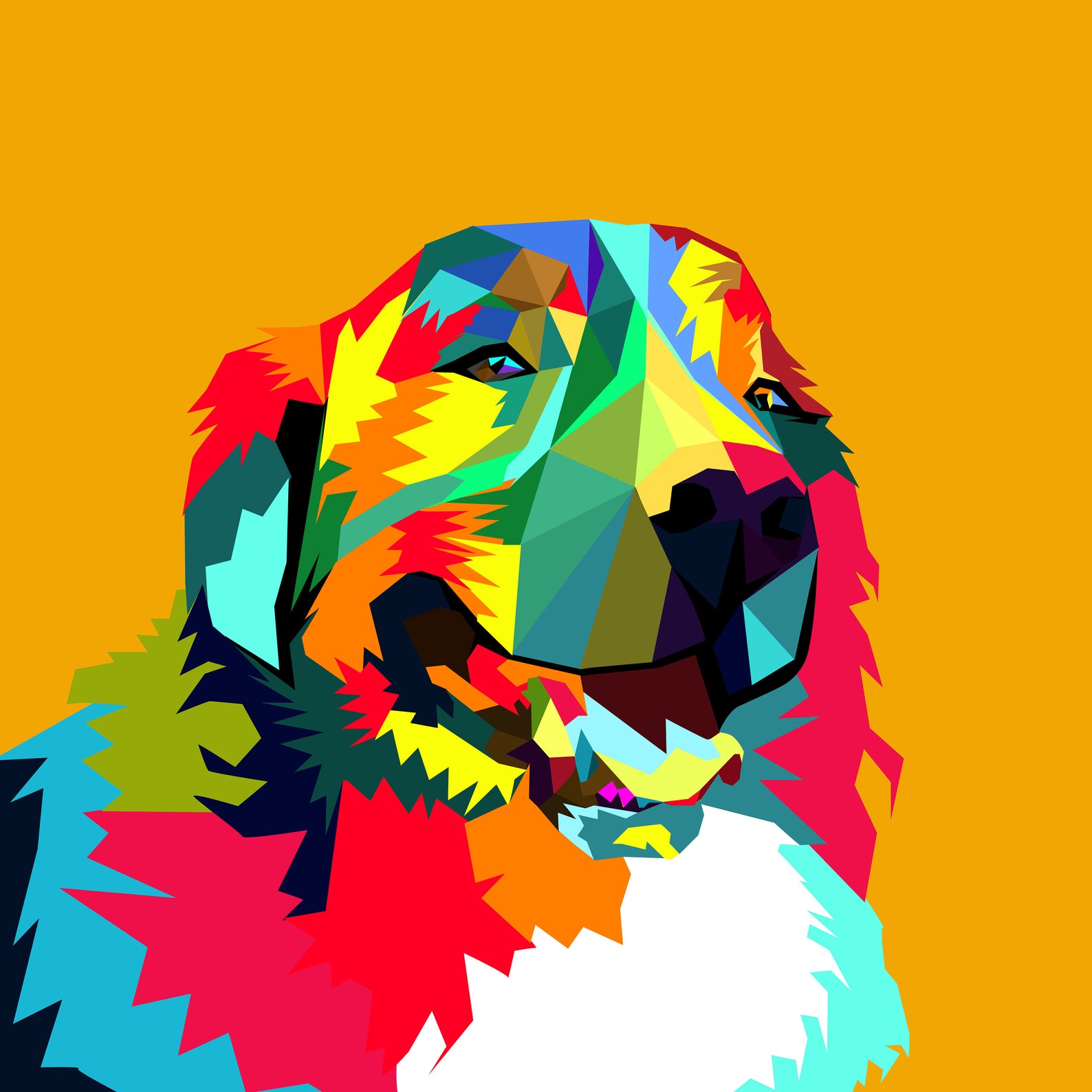 Custom WPAP Pet Portrait / Wedha Pet Portrait / Wpap Style - Etsy