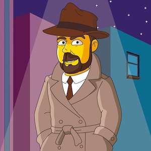 Detective Gift - Custom Portrait as Yellow Cartoon Character ...