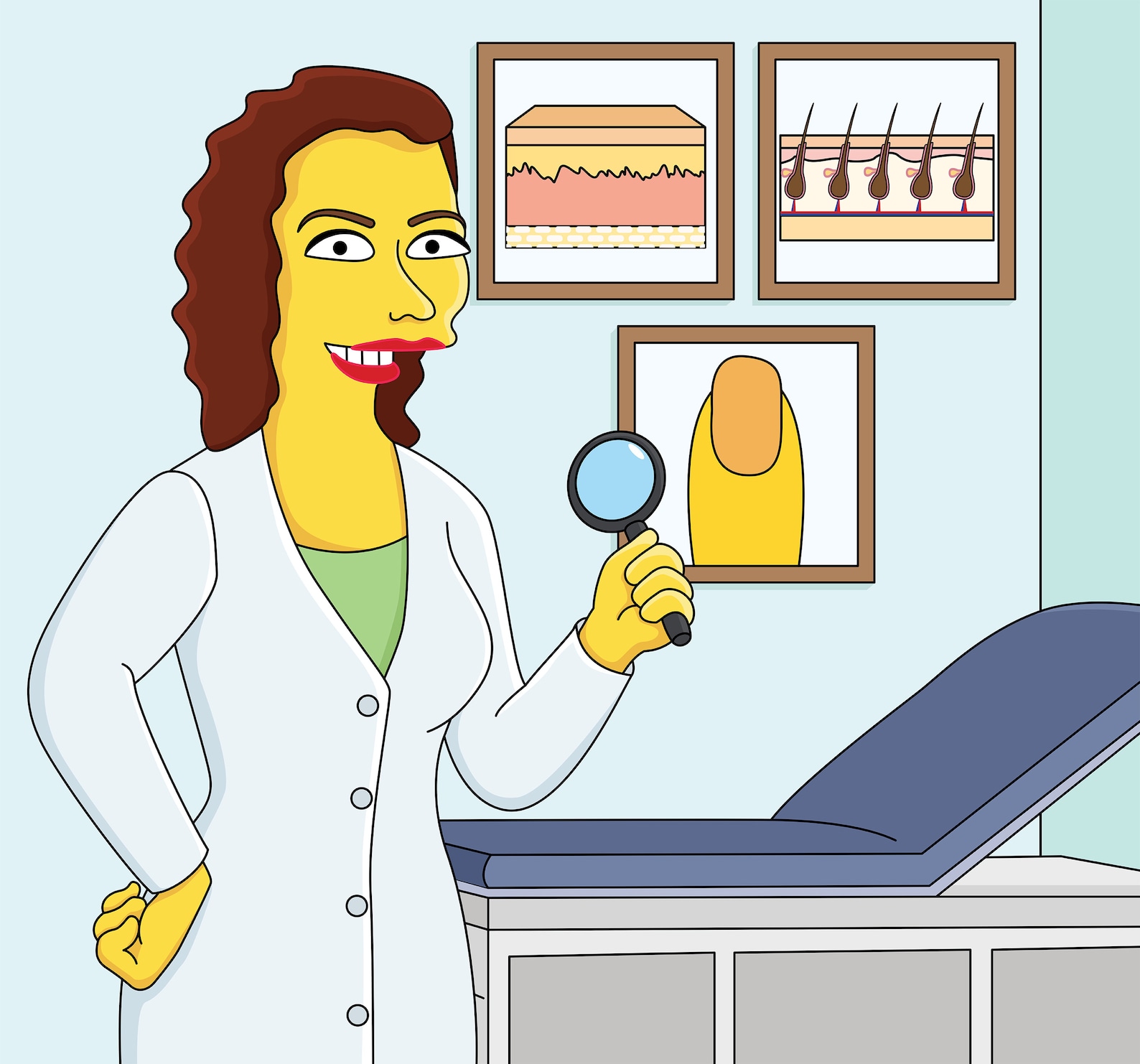 Dermatologist Gift Custom Portrait as Cartoon Character / - Etsy