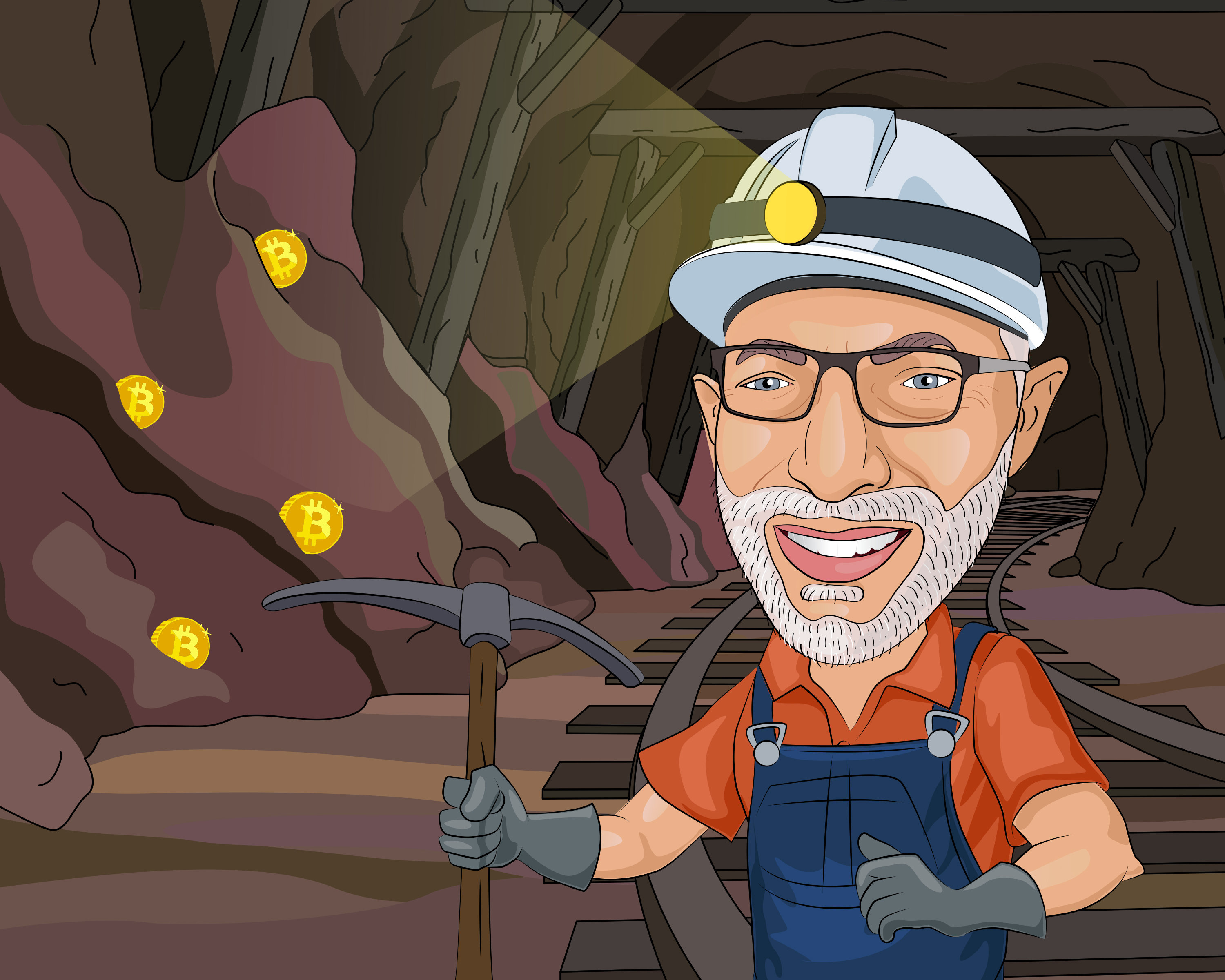 Miner Gift - Custom Caricature From Photo, Coal Miner, Mining Art - Etsy