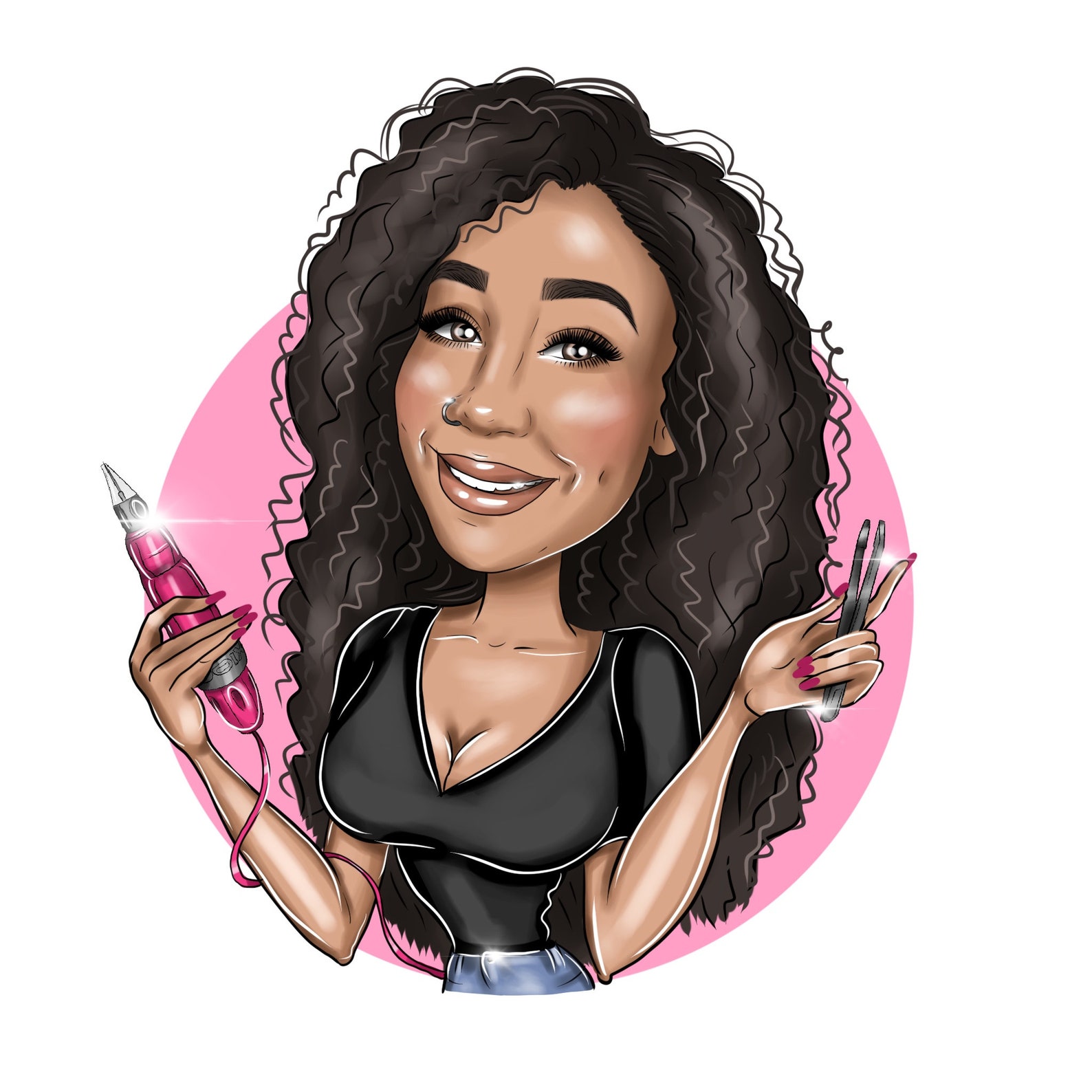 Microblading Logo Design Custom Portrait for Your Business - Etsy