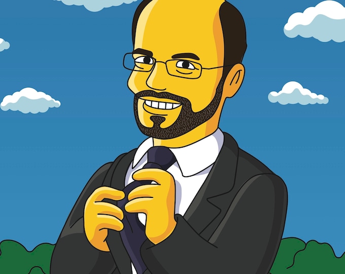 Cartoon Boss Portrait, Boss Gift, Bosses Day Gift Ideas for Him Male ...