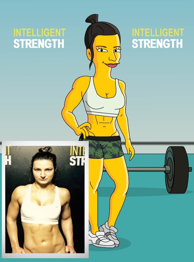 Personal Trainer Gift Custom Portrait as Cartoon Character / - Etsy