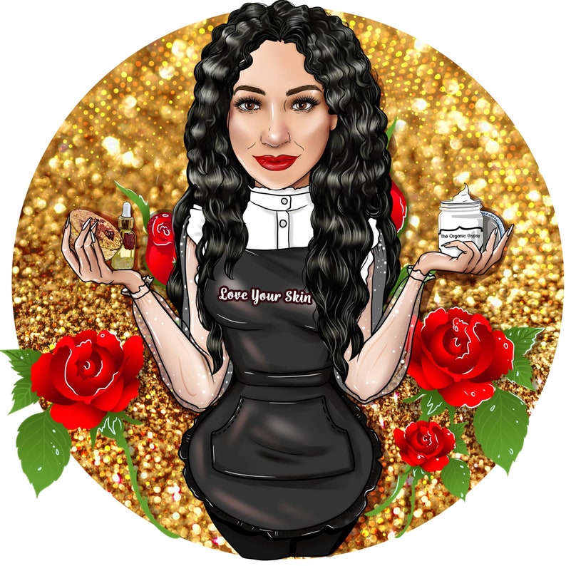 Organic Shop Logo Custom Cartoon Portrait for Your Business - Etsy