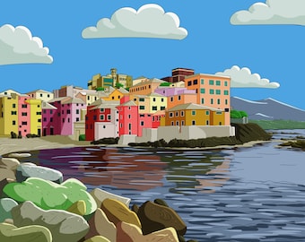 Drawing Genoa - Etsy