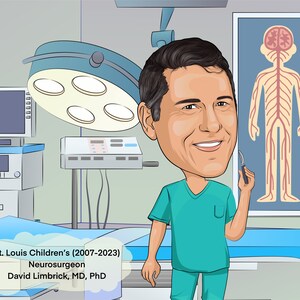 Neurosurgeon Gift - Custom Caricature Portrait From Your Photo ...