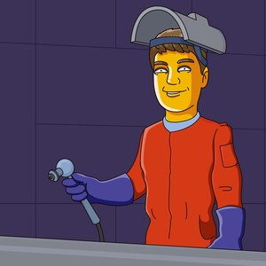 Bobsleigh Gift Custom Portrait From Photo as Yellow Character / Bobsled ...