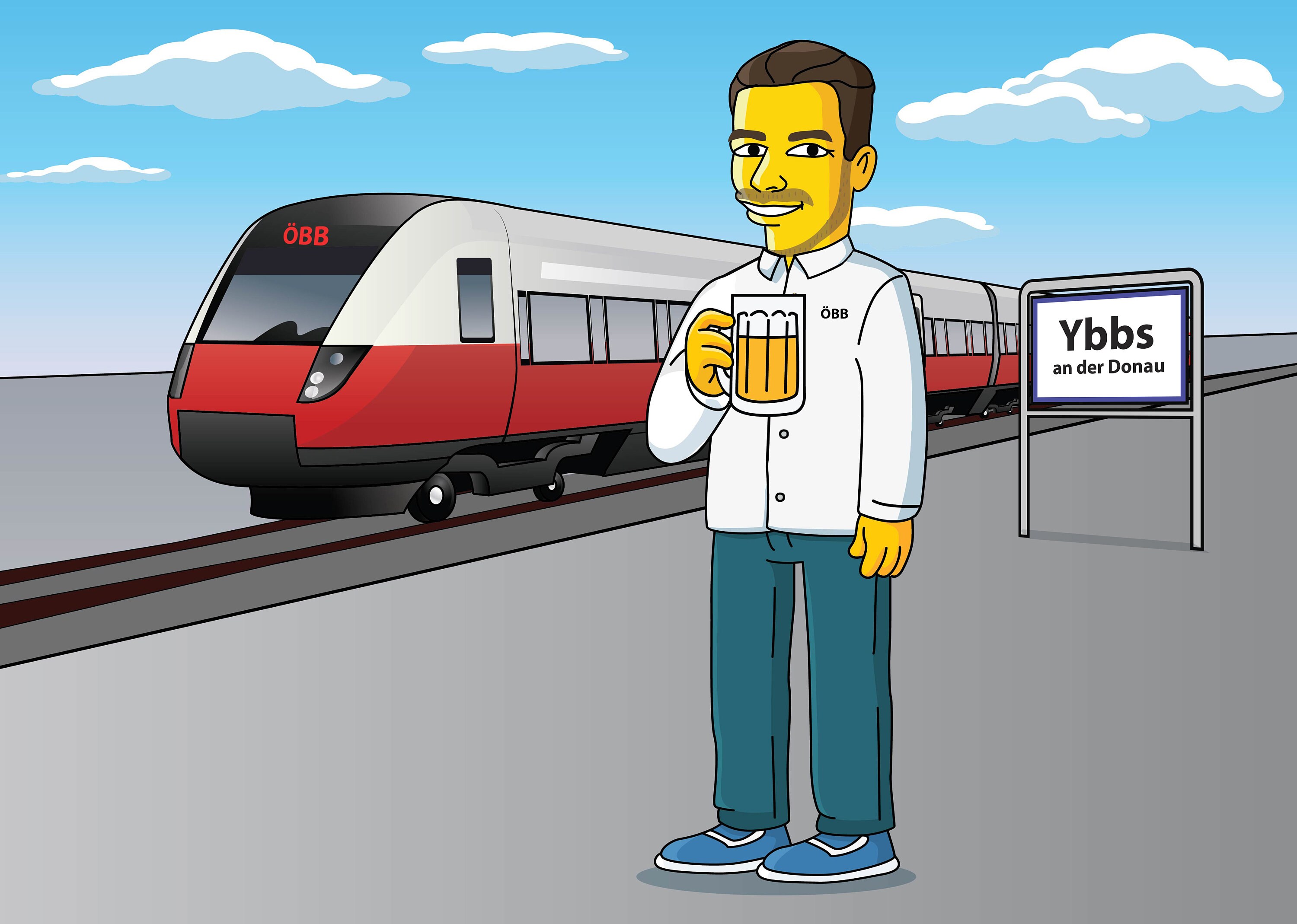 Train Operator Gift - Custom Portrait as Cartoon Character / Train ...