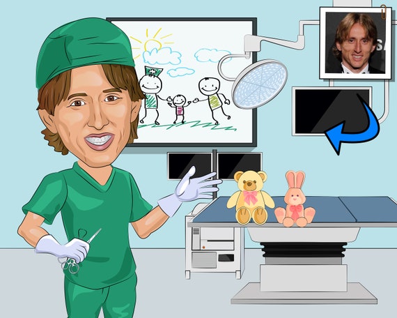 Pediatric Surgeon Gift Custom Caricature From Photo - Etsy