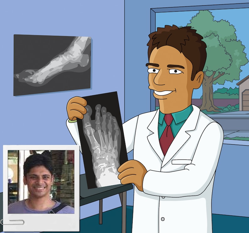 Podiatrist Gift Custom Portrait as Cartoon Character / Gift - Etsy