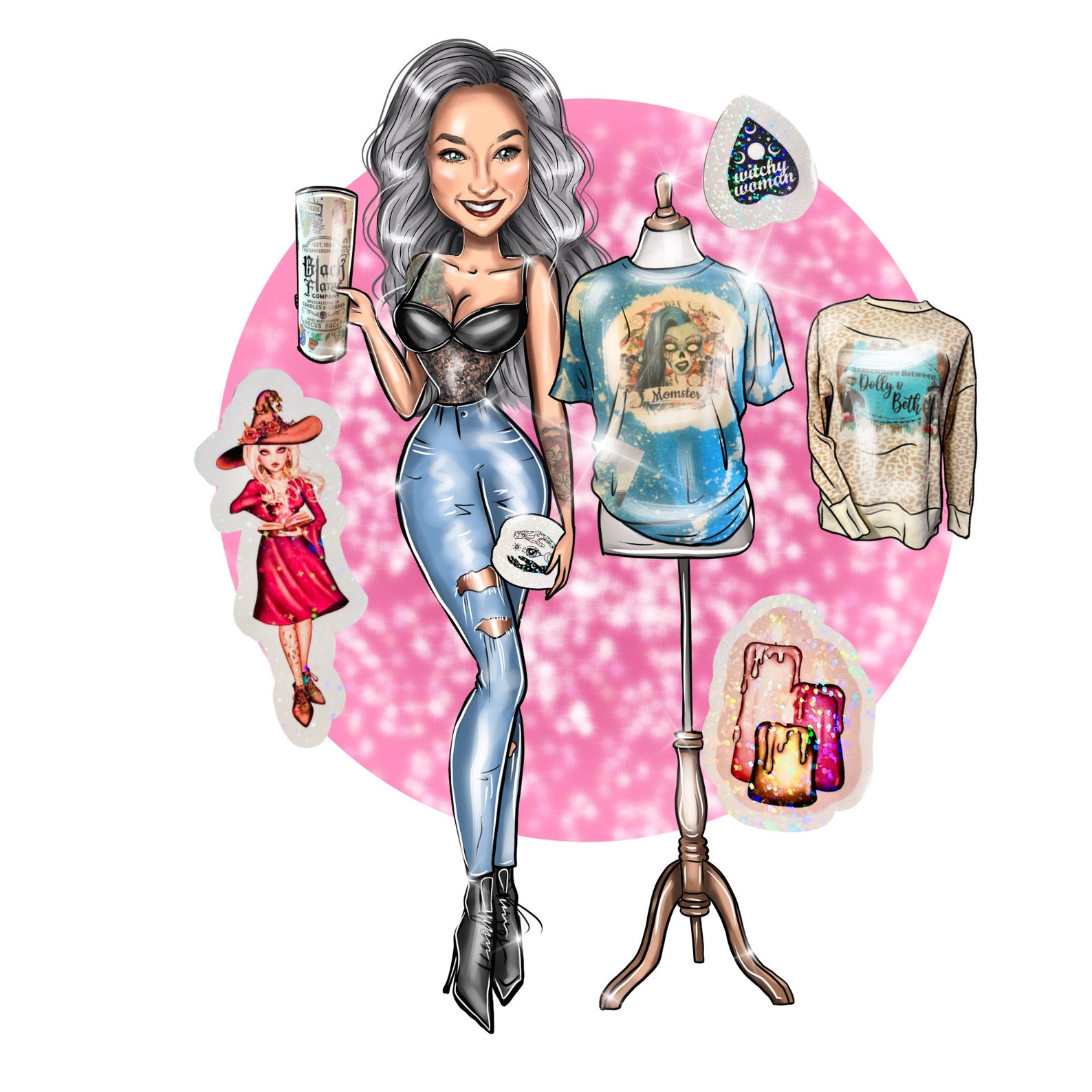 Craft Logo Design Custom Cartoon Portrait for Your Business - Etsy