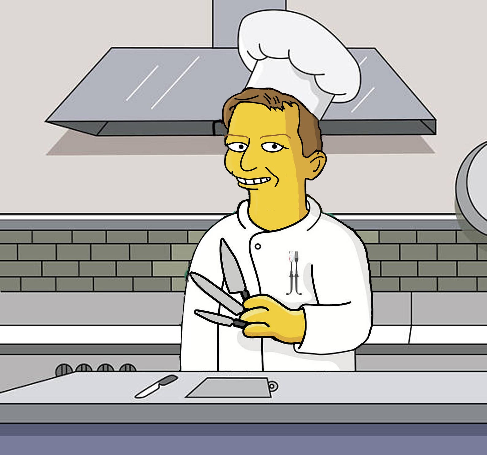 Chef Gift Custom Portrait as Yellow Character / Custom Chef | Etsy