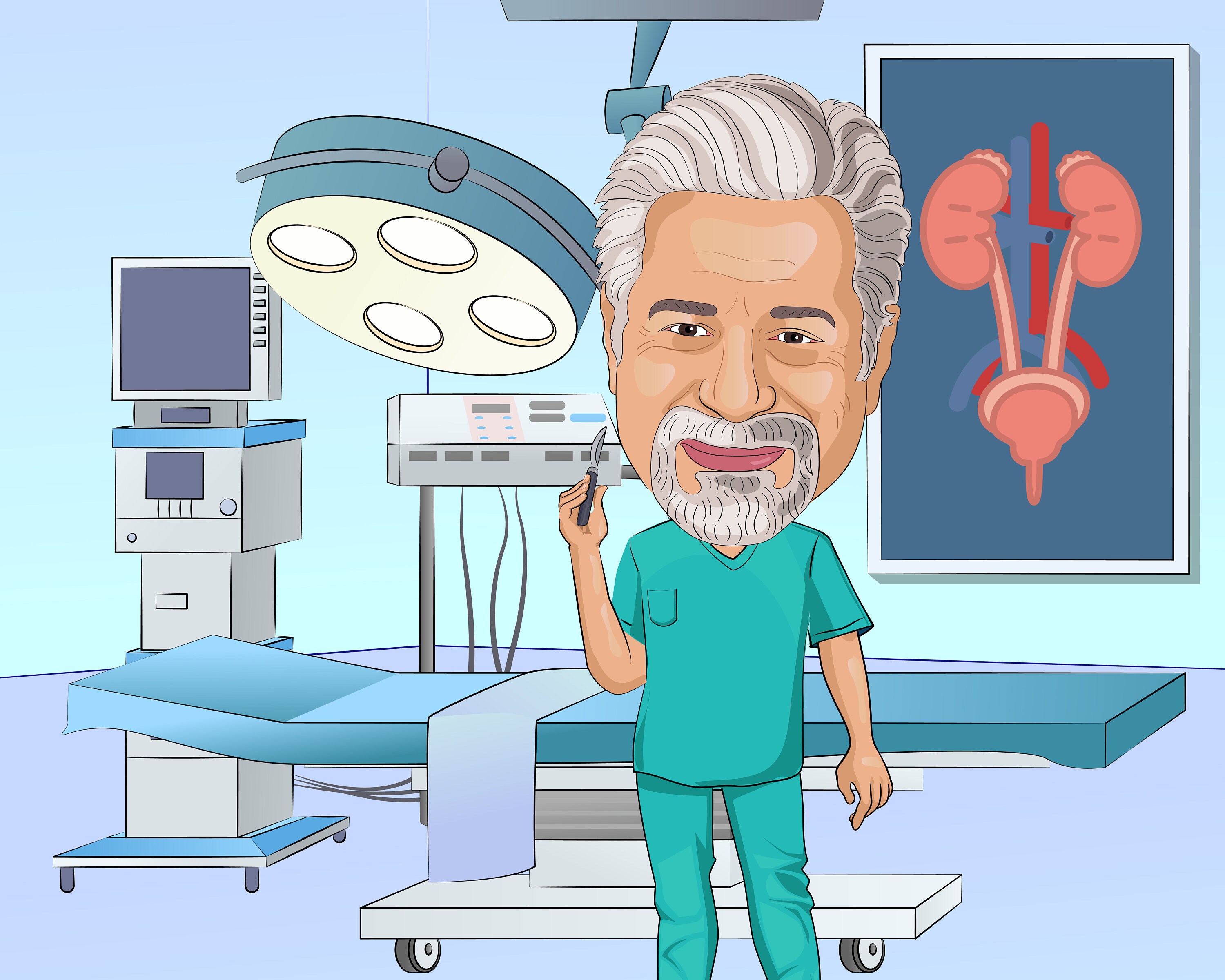 Urology Surgeon Gift - Custom Caricature From Your Photo, Urinary ...
