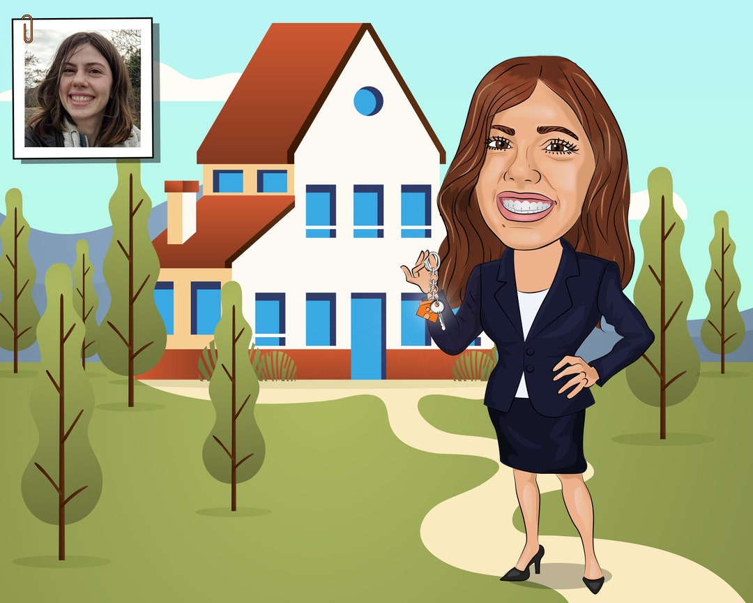 Loan Officer Gift - Custom Caricature From Photo, Loan Processor, Loan ...