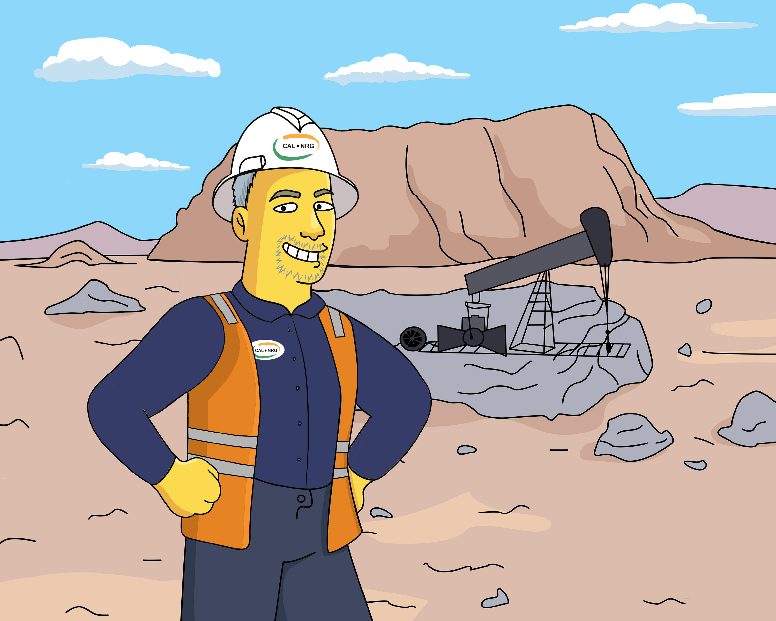 Oil Field Worker Cartoon