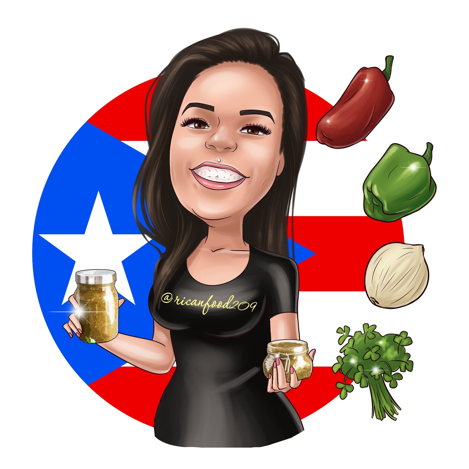 Food Blog Logo Custom Portrait for Your Business Logo / - Etsy