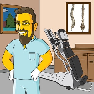 Osteopath Gift - Custom Portrait From Your Photo as Yellow Character ...