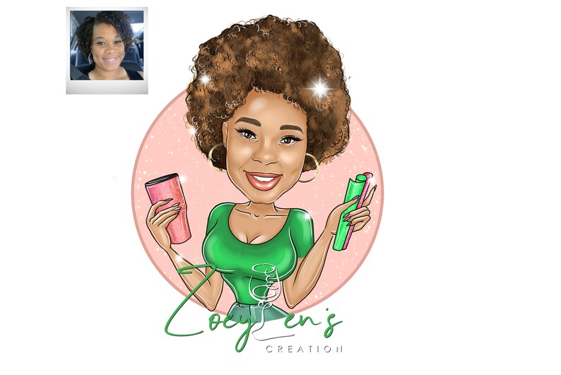 Custom Portrait Logo Business Cartoon Portrait Logo Boutique | Etsy