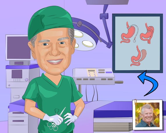 Bariatric Surgeon Gift Custom Caricature From Photo - Etsy