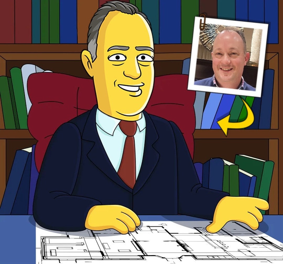 Architect Gift - Custom Portrait as Cartoon Character, Architect ...
