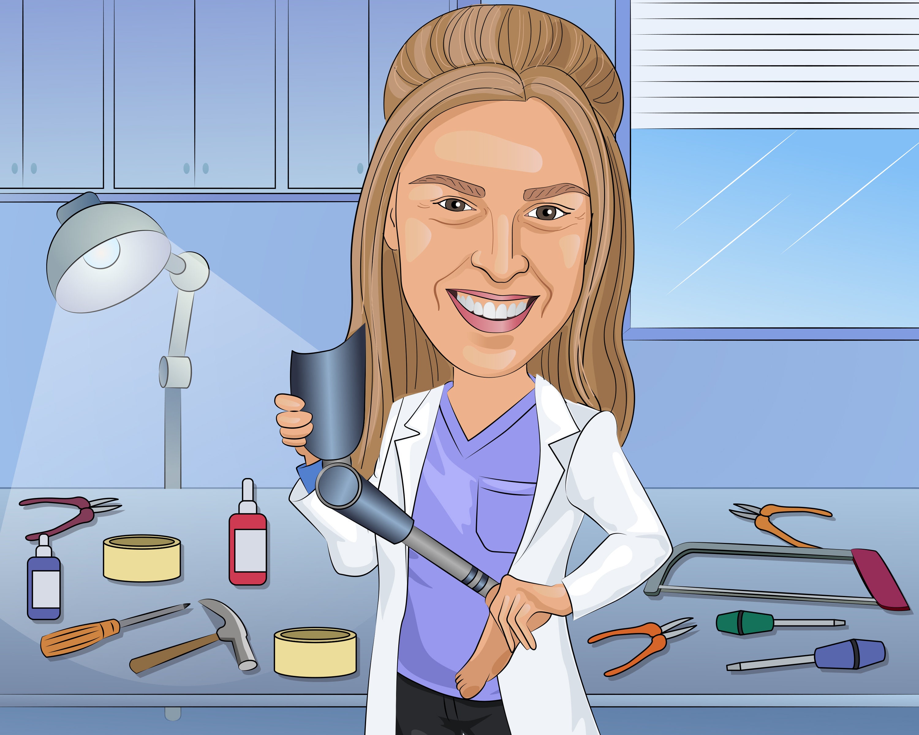 Prosthetist Gift - Custom Caricature Portrait From Your Photo ...