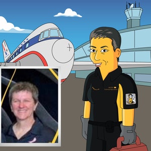 Aerospace Engineer Gift Custom Portrait as Yellow Cartoon Character ...