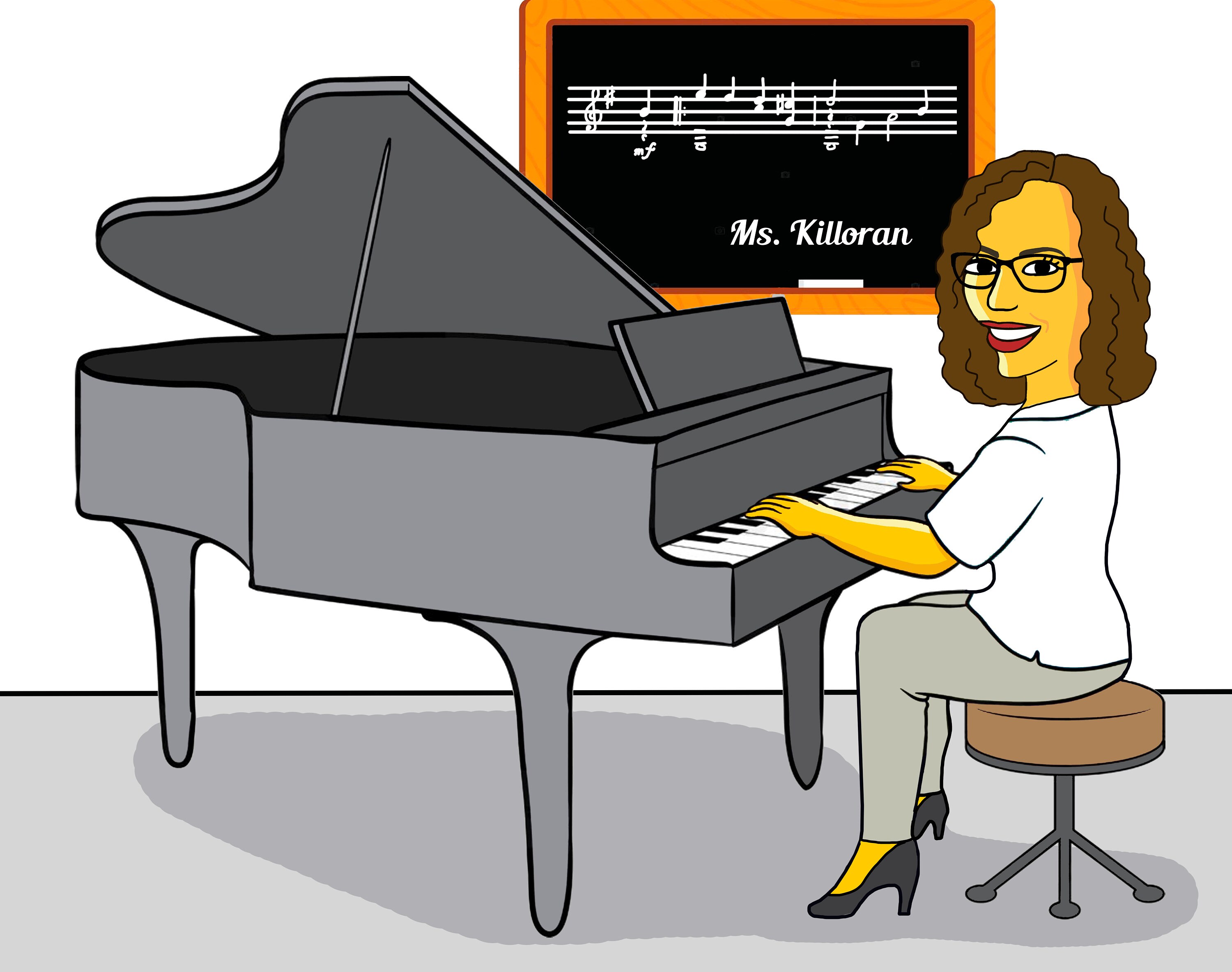 Pianist Gift - Portrait as Cartoon Character / Keyboardist Gift ...