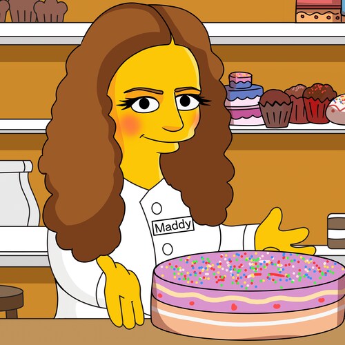 Pastry Chef Gift Custom Portrait From Photo as Yellow - Etsy