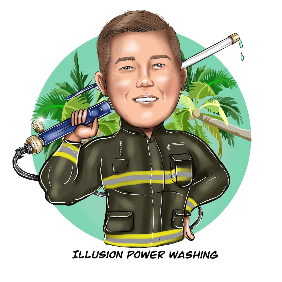 Gardening Logo Custom Cartoon Logo Landscape Logo Gardener - Etsy