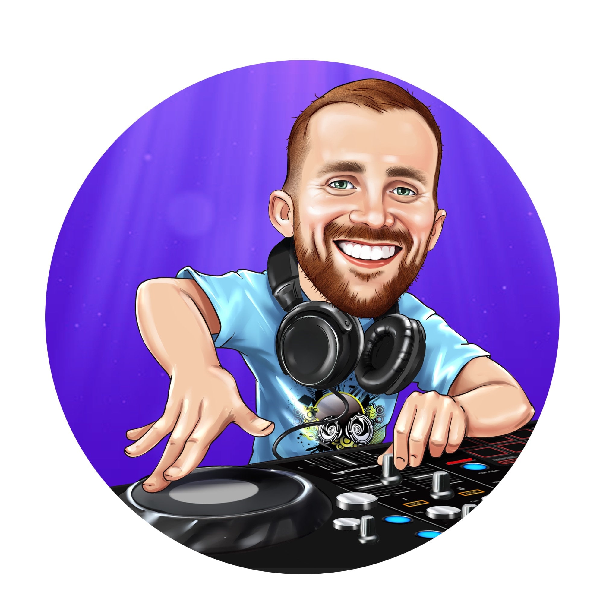 DJ Logo Custom Portrait for Your Business Logo / Deejay Logo | Etsy UK