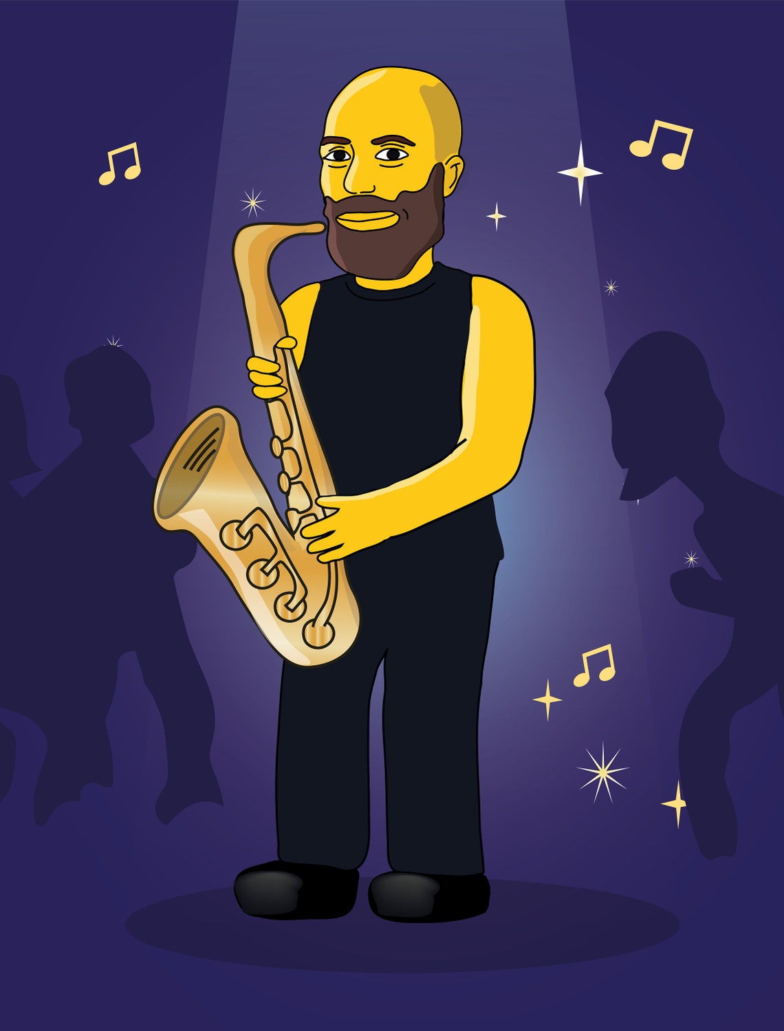 Trumpeter Gift Portrait as Cartoon Character / Cornetist - Etsy