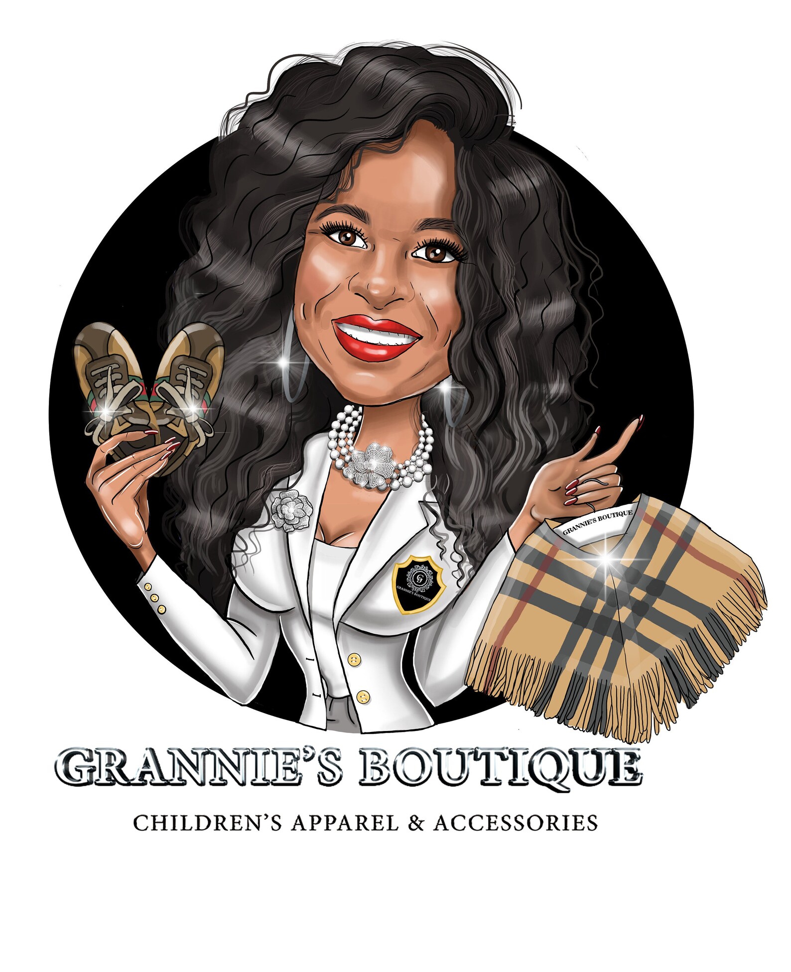 Custom Portrait Logo, Business Cartoon Portrait Logo, Boutique Logo - Etsy