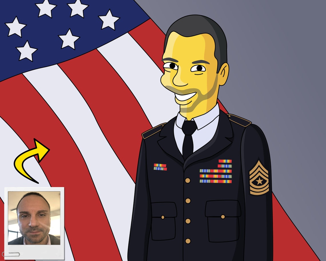 Sergeant Major Gift - Custom Portrait From Photo, Army Sergeant Major ...