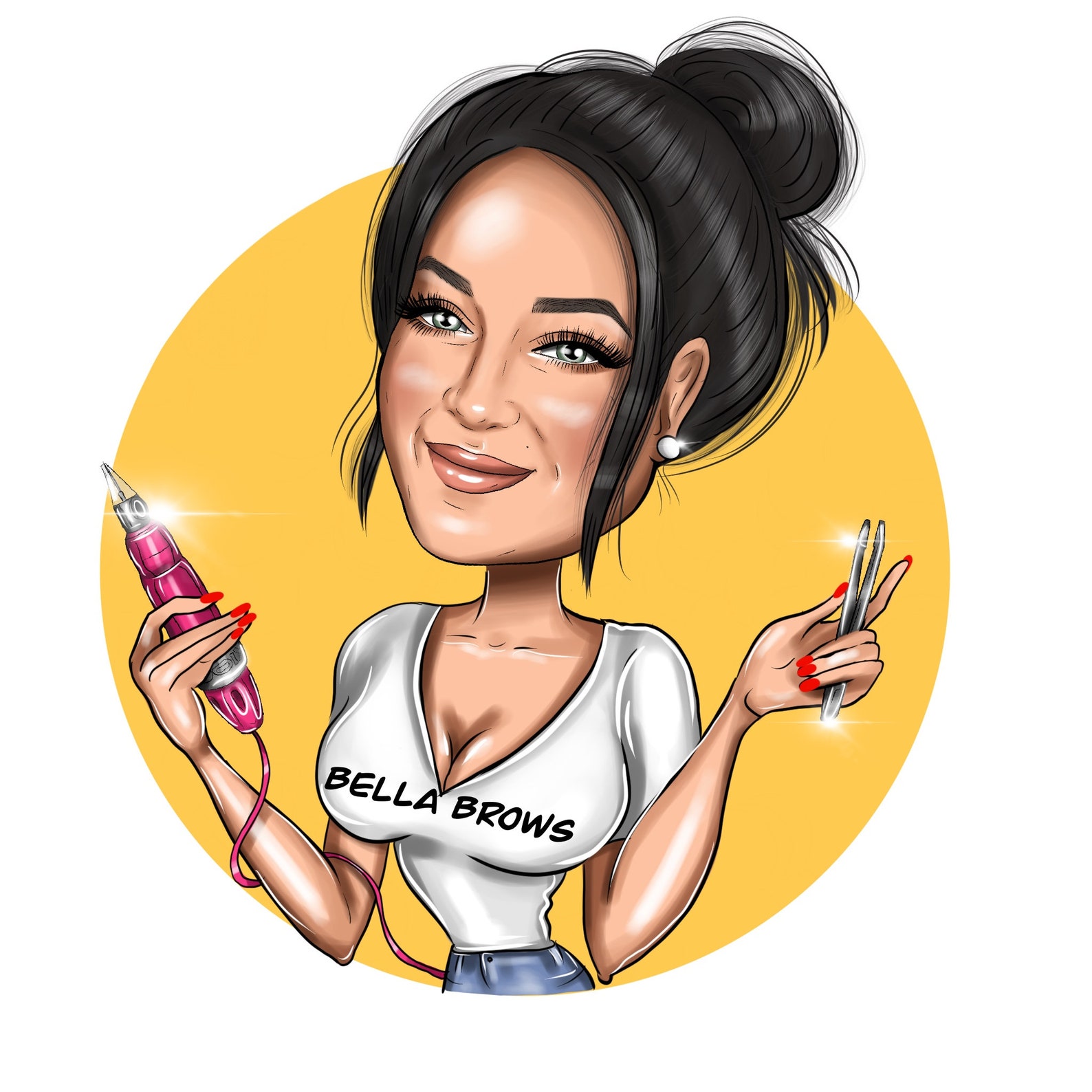 Microblading Logo Design Custom Portrait for Your Business - Etsy