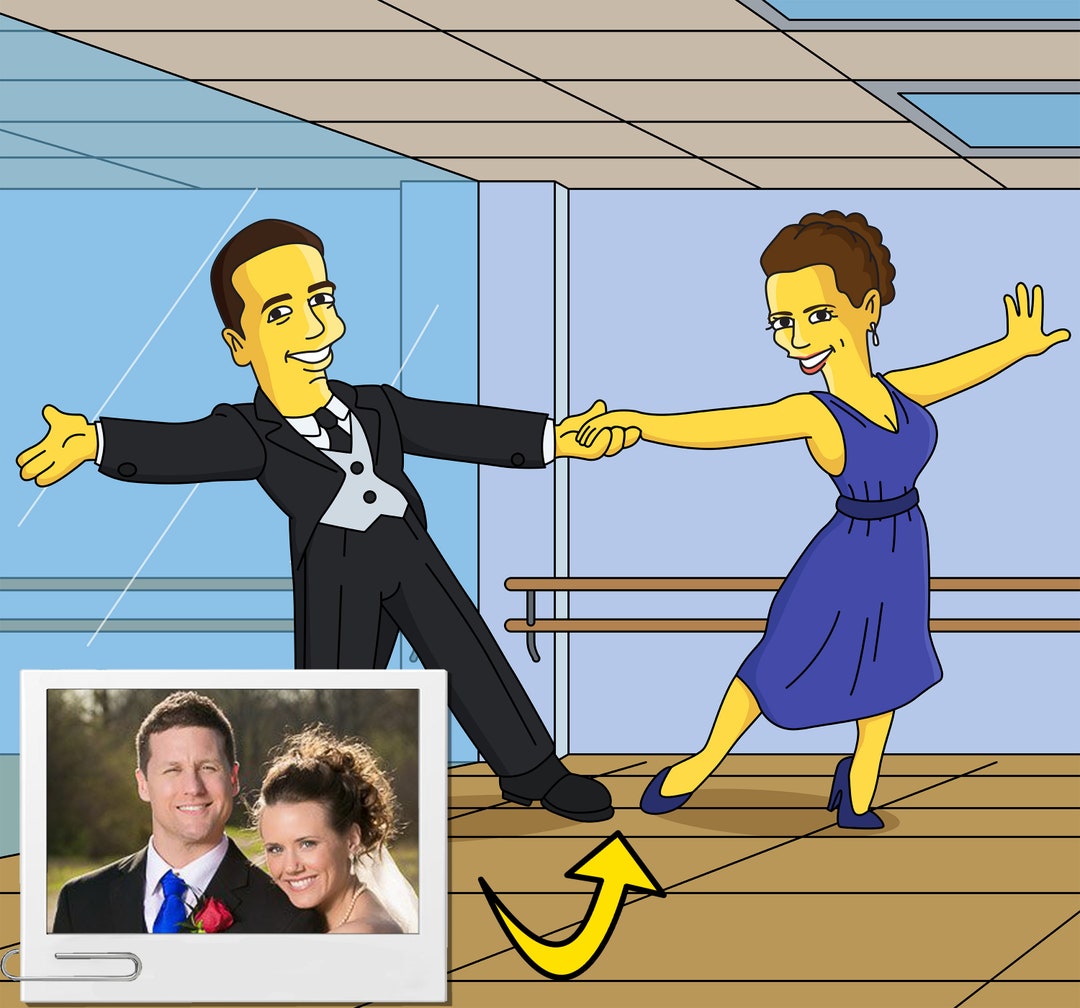 Ballroom Dancer Gifts - Custom Portrait as Cartoon Character / Ballroom ...
