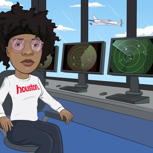 Air Traffic Controller Gift - Custom Caricature Portrait From Your ...