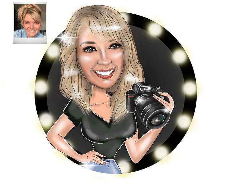 Custom Portrait Logo Business Cartoon Portrait Logo Boutique | Etsy