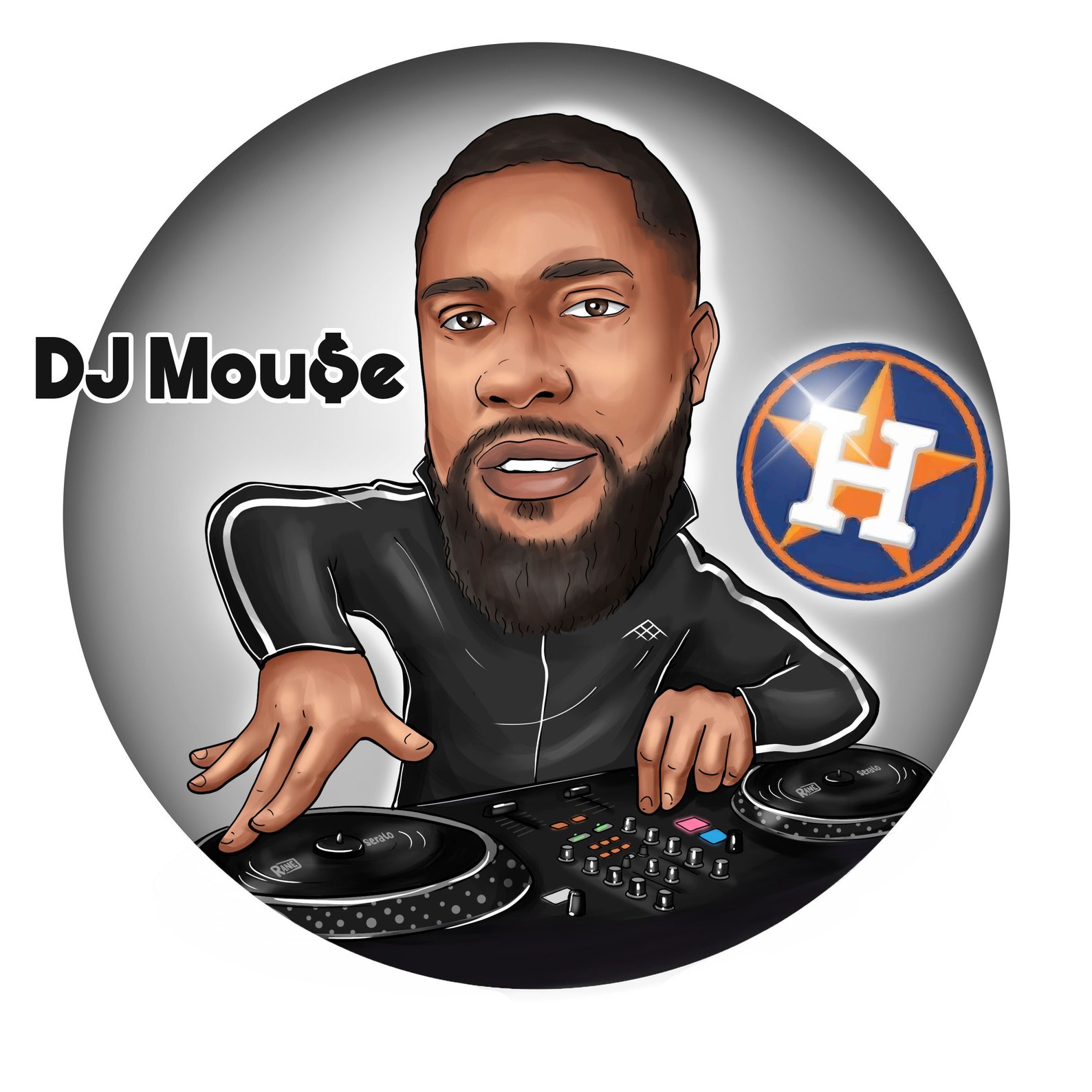 DJ Logo Custom Portrait for Your Business Logo / Deejay Logo / Custom ...