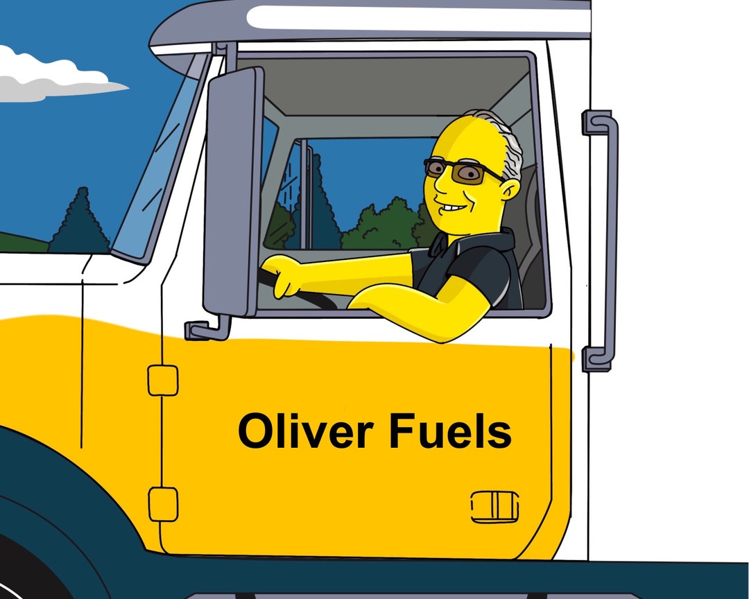 Custom Fuel Truck Driver Portrait: Yellow Cartoon Gift (digital File ...