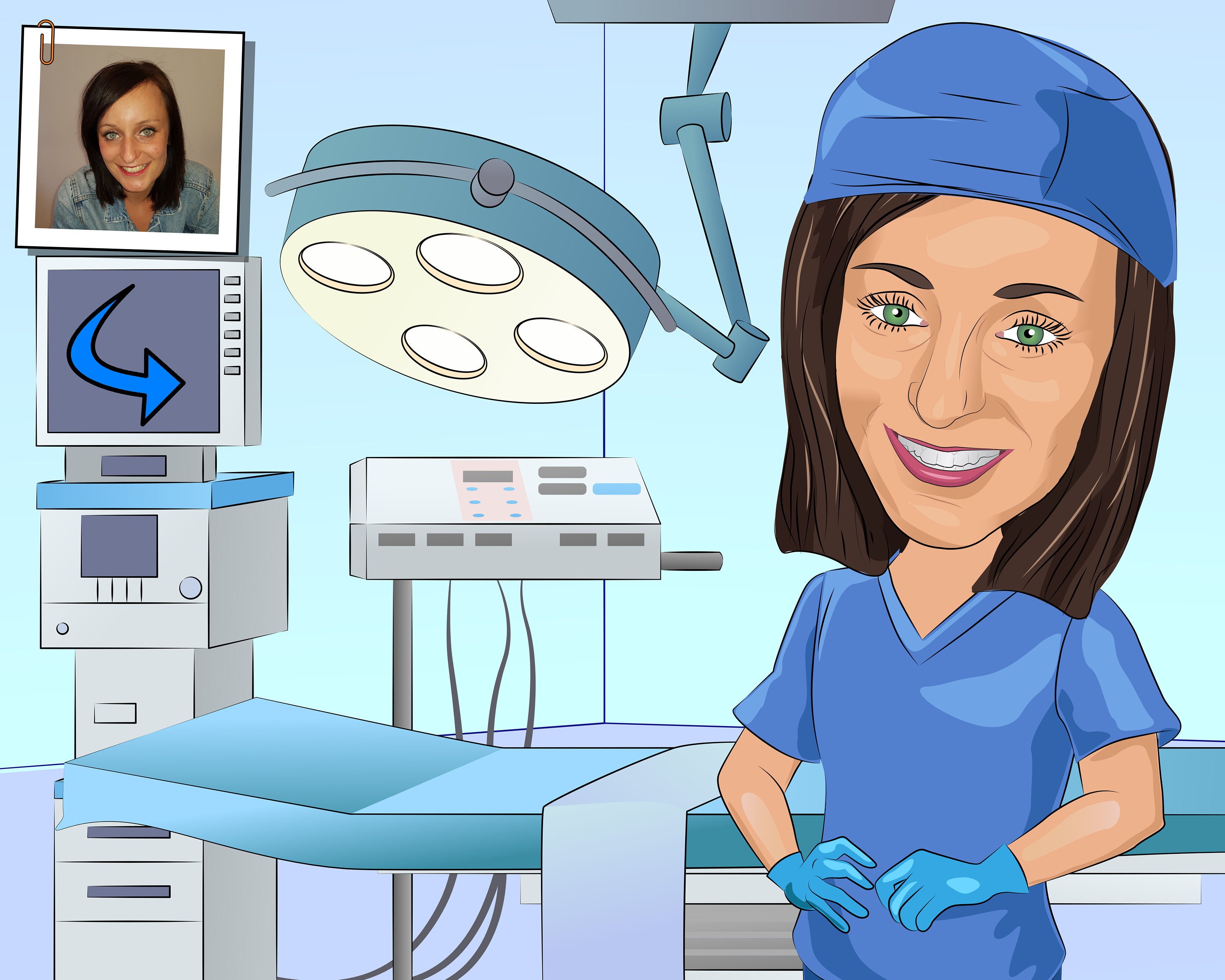 Urology Surgeon Gift - Custom Caricature From Your Photo, Urinary ...