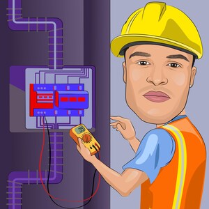 Electrical Engineer Gift - Custom Caricature From Photo, Electronics ...