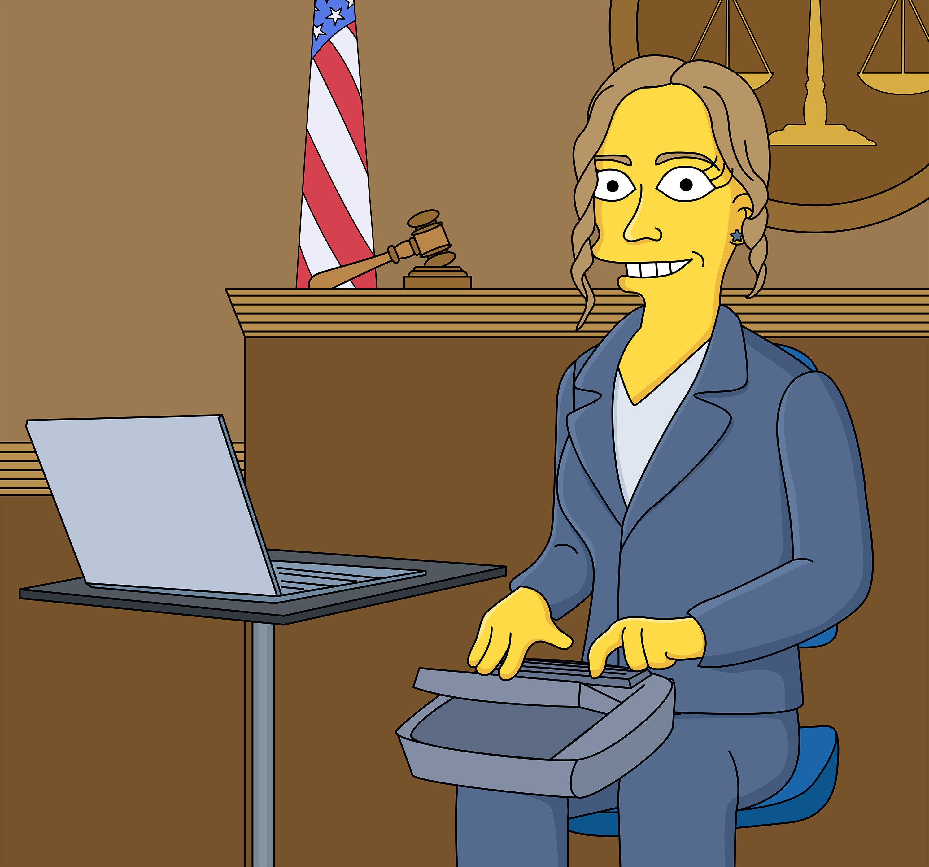 Court Reporter Gift Custom Portrait as Yellow Cartoon | Etsy